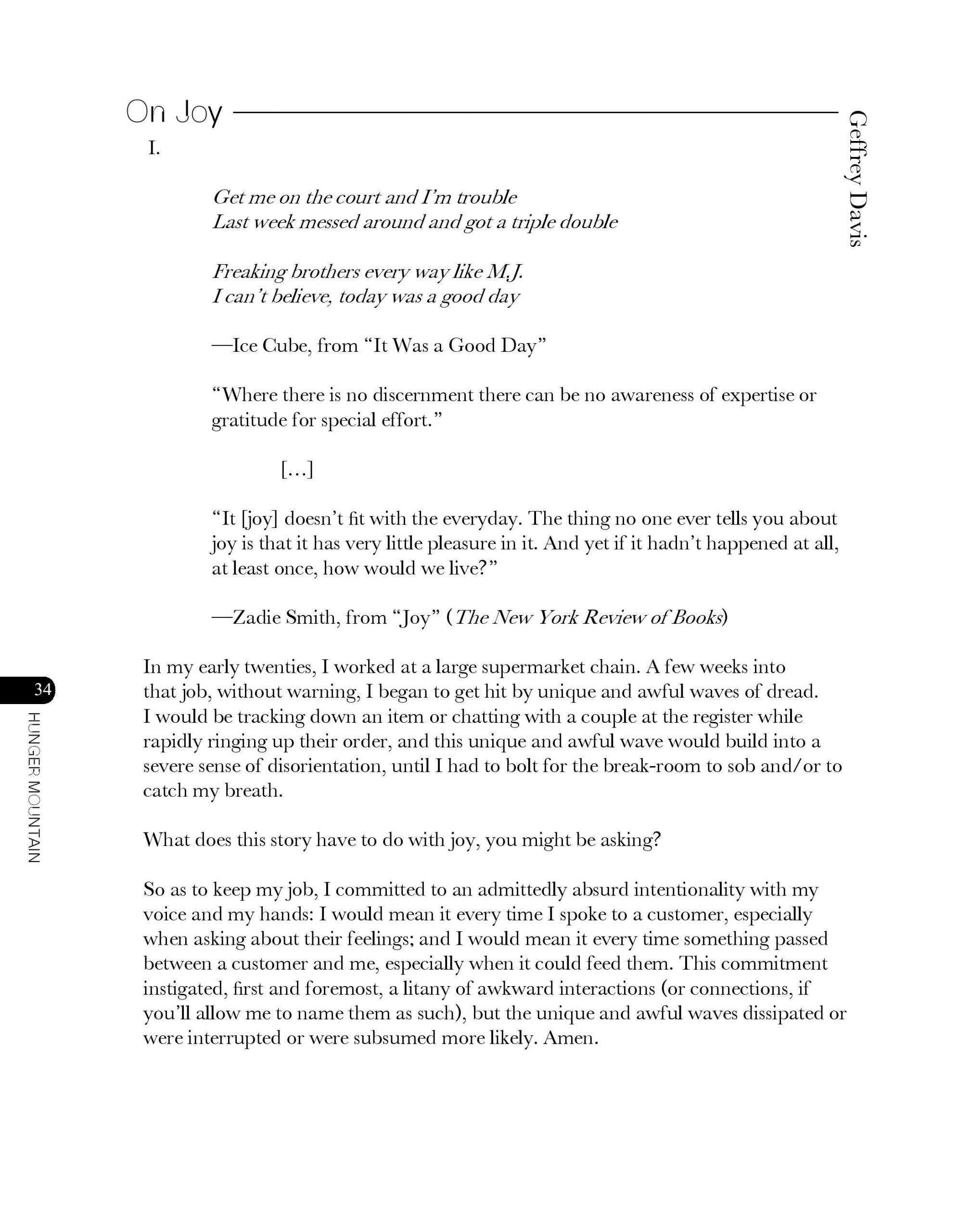 On Joy Geffrey Davis – Hunger Mountain Review